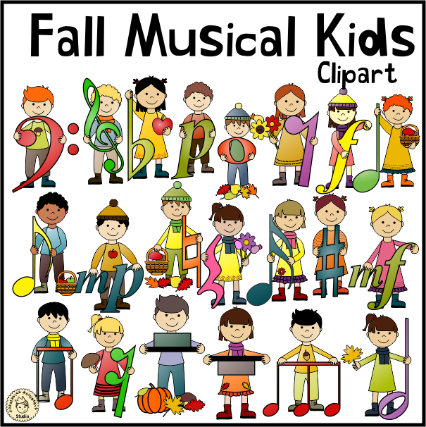 Fall Musical Kids Clipart - Music - Free Transparent PNG Download - PNGkey