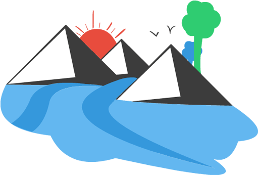 Mountain Sun Clip Art