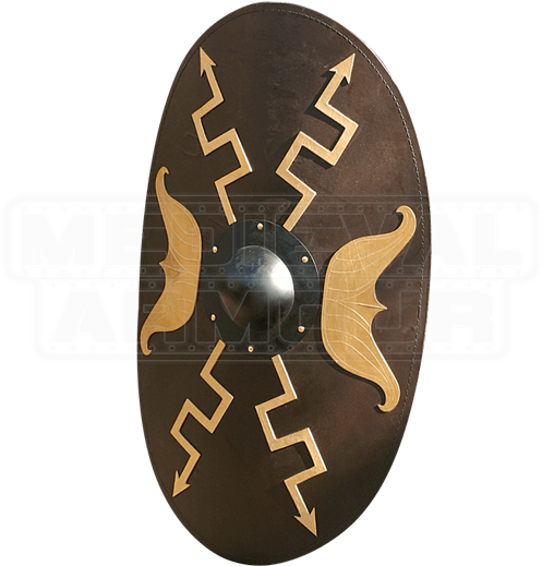 Wooden Oval Roman Shield - Roman Oval Shield - Free Transparent PNG Download - PNGkey