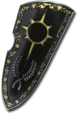 Download Medieval 2nd Edition Paladin Shield Black 120x50cm - Sword PNG ...
