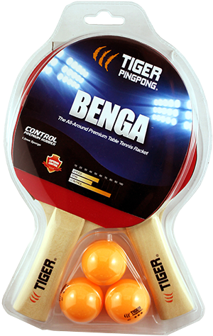 Download Benga 2 Kit - Tiger Ping Pong Benga Table Tennis Racket PNG ...