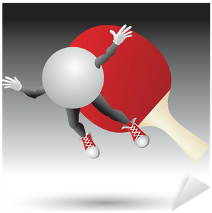 Download Ping Pong Paddle Hitting Ping Pong Ball Cartoon Character ...