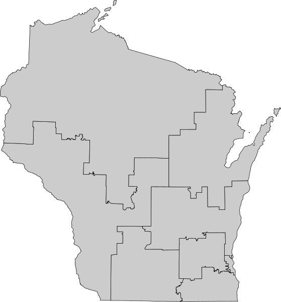 Download Blank Map Of The U - Map Of Wisconsin PNG Image with No ...