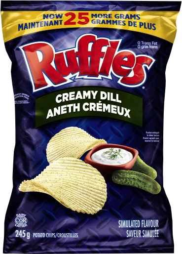 Download Ruffles® Creamy Dill - Ruffles Dill Pickle Chips PNG Image ...