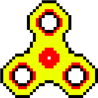Fidget Spinner - Fidget Spinner Pixel Art - Free Transparent PNG ...