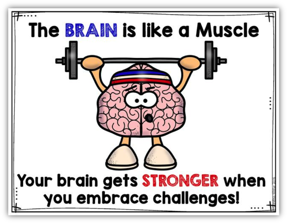 Download The Brain Is Like - Growth Mindset Brain Quotes PNG Image with ...