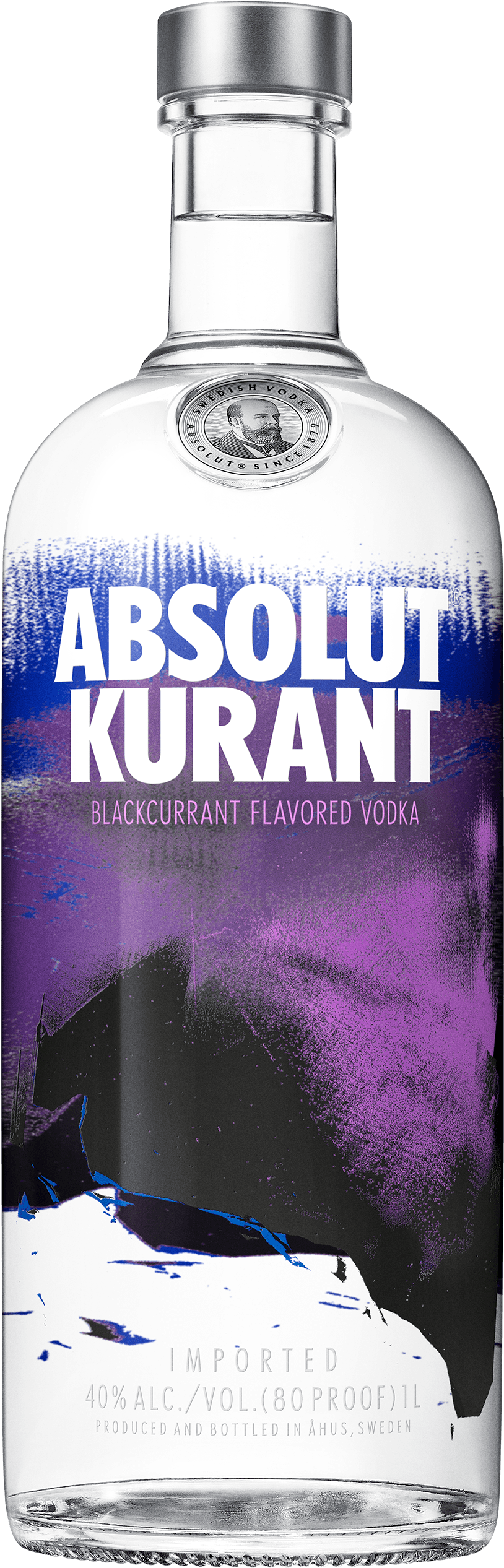 Absolut Kurant 1l - Absolut Vodka - 1 L Bottle - Free Transparent PNG ...