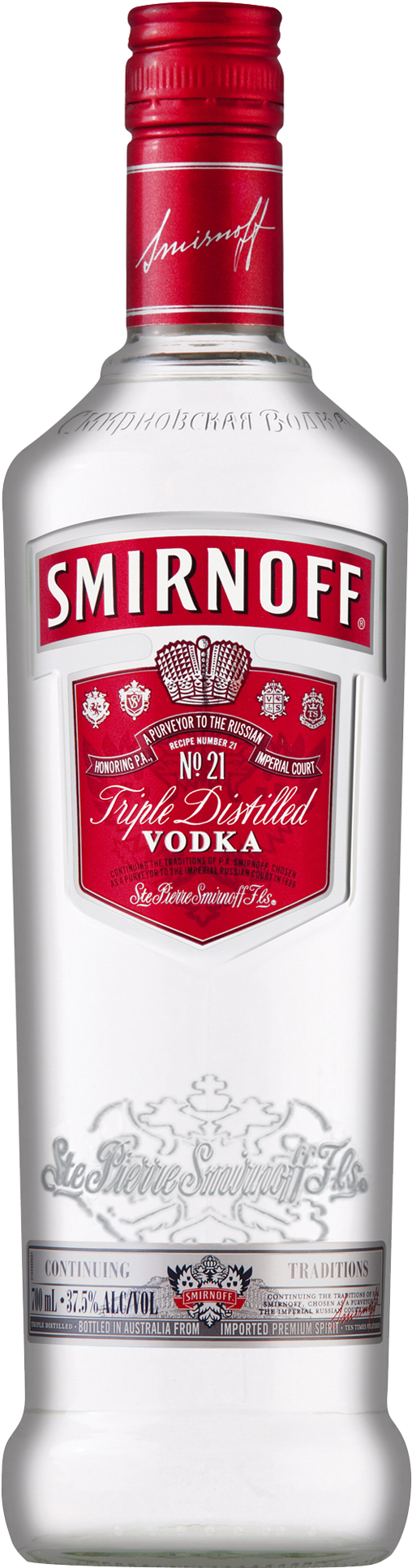Download Smirnoff Red Label Vodka 700ml - Smirnoff Red Vodka PNG Image ...