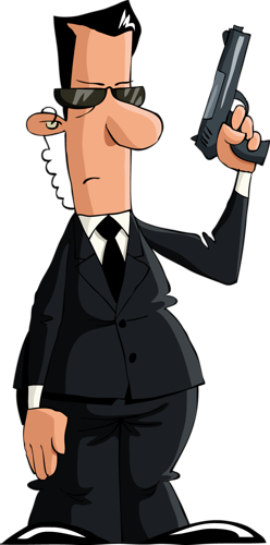Cartoon Character Of Man With Gun Stock Images, Royalty-free ...