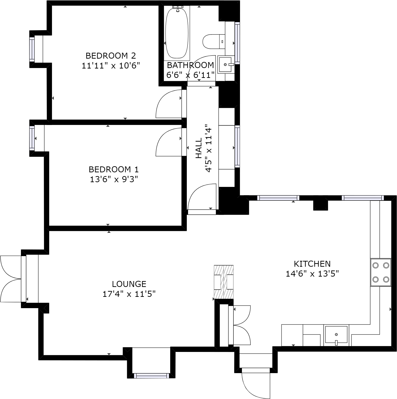 Download Cowslip Cottage Felton Floor Plan Accessible Cottages Floor