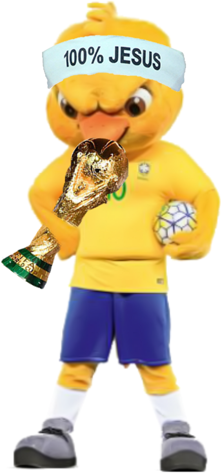 Download Brasil Brazil Canarinho Pistola Mascote Hexa Copa - Mascote ...