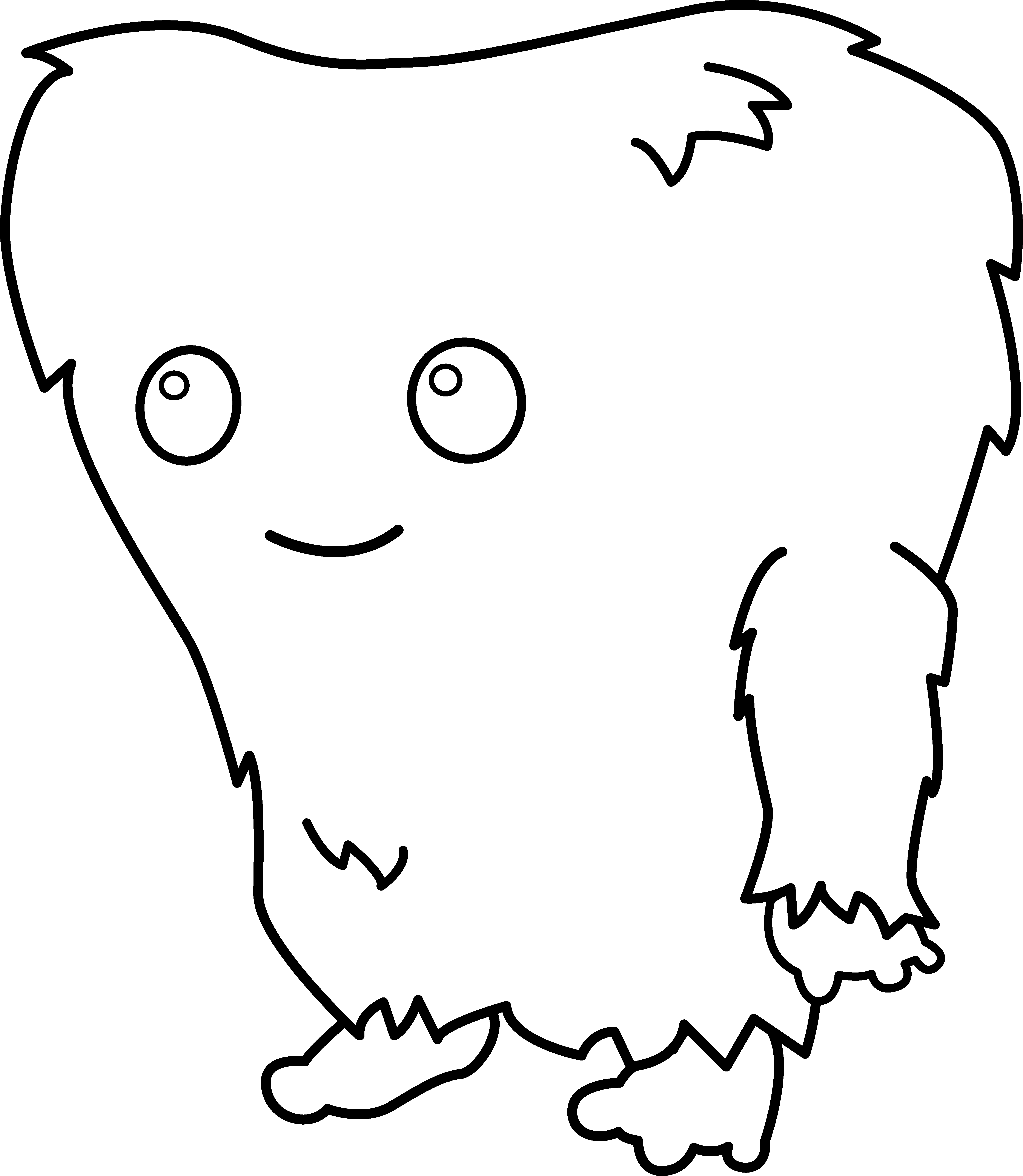 Cute Monster Clipart Black And White Fuzzy - Clip Art Monster Black And ...