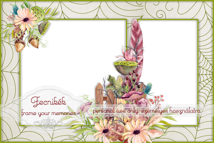 Fall Double Frame - Picture Frame - Free Transparent PNG Download - PNGkey