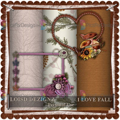 I Love Fall Cluster Frames And Papers - Prenom - Free Transparent PNG ...
