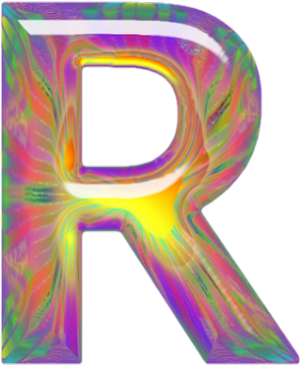 Download Alfabeto Hippy De Colores Y Letras Grandes - Letra R En ...