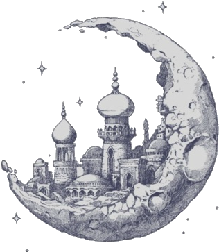 Download Free Moon Drawings Tumblr - Castle In Clouds Drawing PNG Image ...