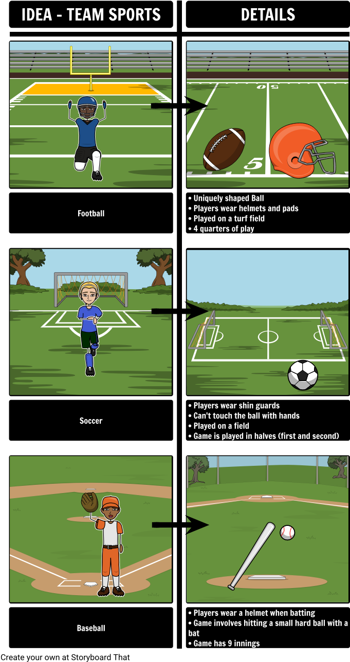 Download Team Sports - Brainstorming - Sports Storyboard Idea PNG Image ...