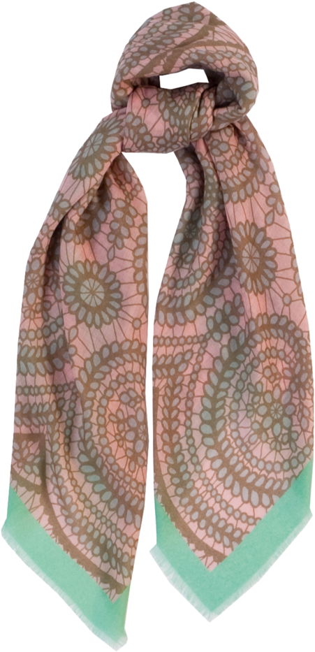 Download Image Of Lace Pink Mint Wool - Scarf PNG Image with No ...