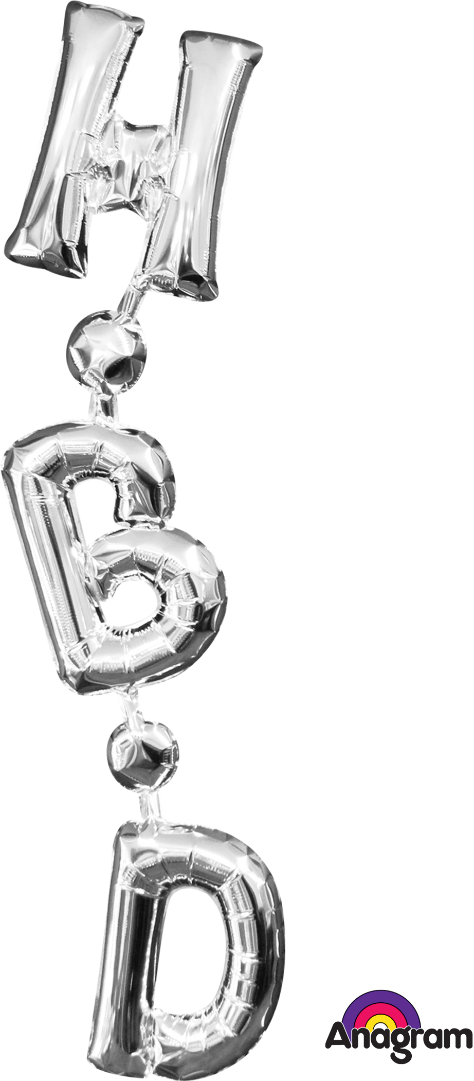 Download Hbd Silver Vertical Xl Balloon S55 - Hbd Vertical PNG Image ...