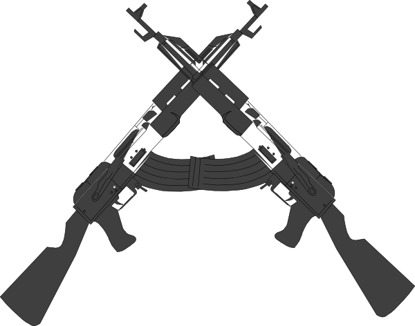 Download Shotgun Clipart Crossed Rifle - Crossed Gun Png PNG Image with ...