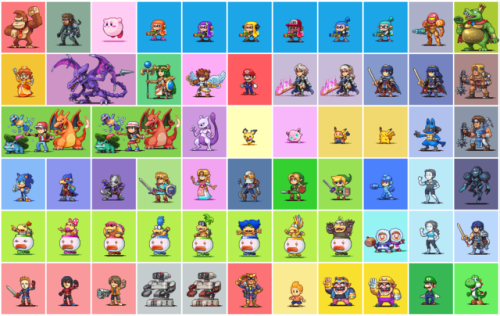 My Entire Set Of Smash Sprites Since The Direct Still - Cartoon - Free ...