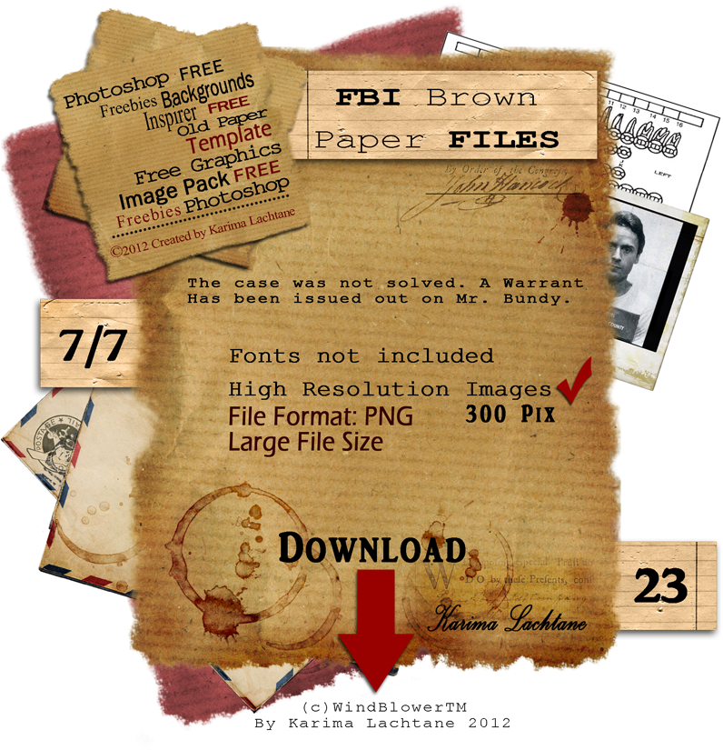 Free Background Images Old Fbi Brown Paper Files - Vellum - Free ...