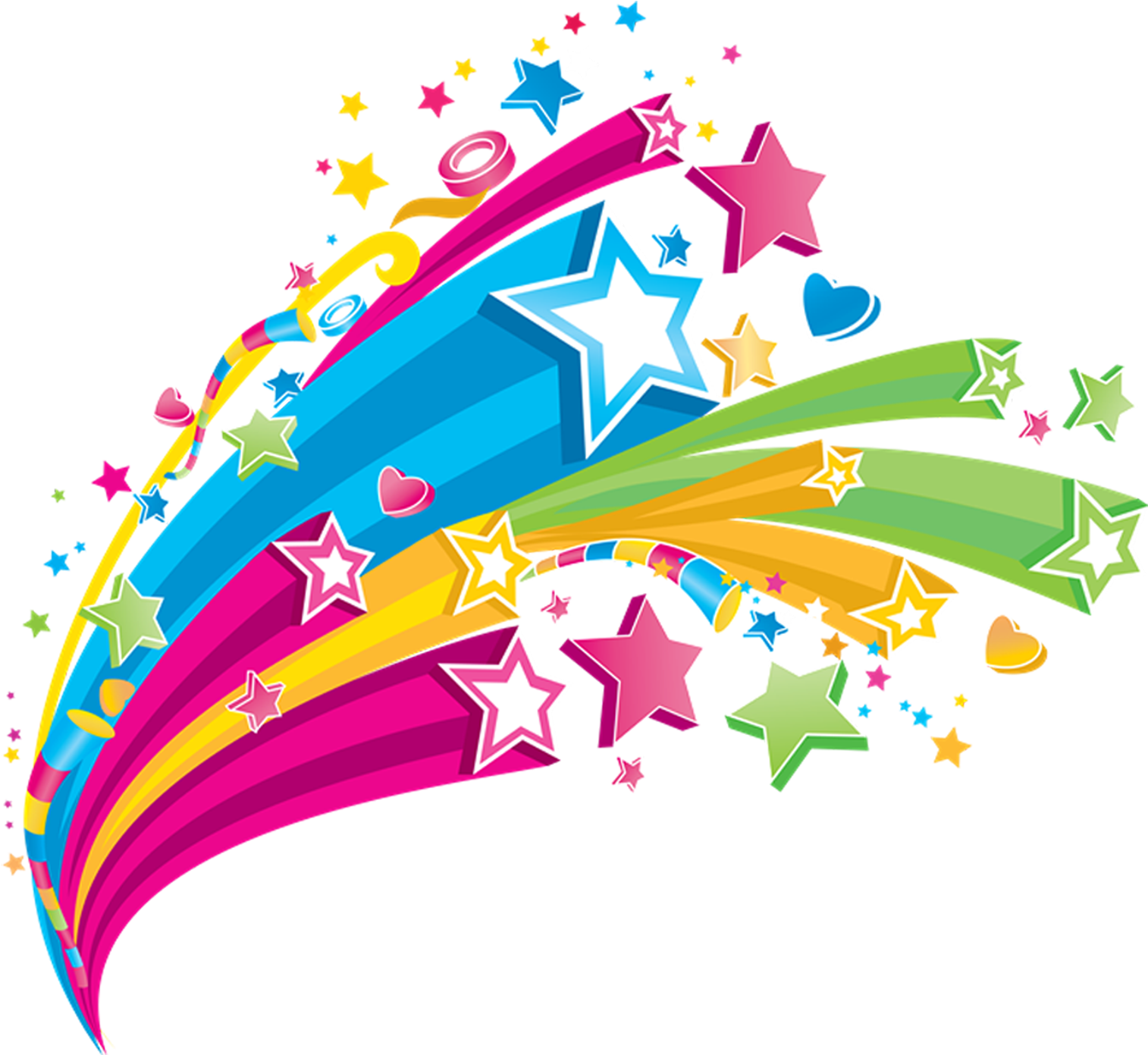 Estrellas 3d Png Banner - Colorful Stars - Free Transparent PNG ...
