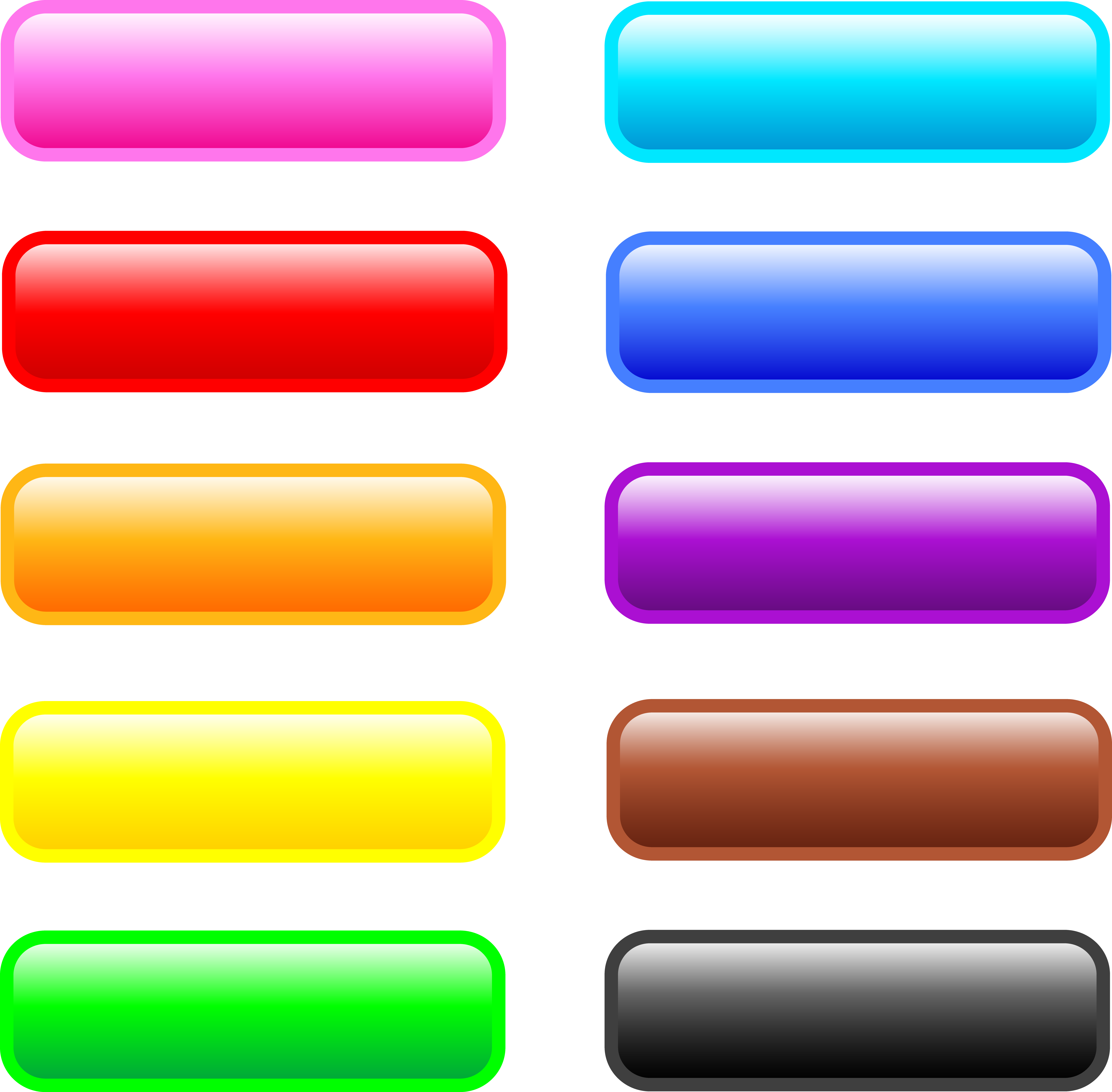 Download Ten Glossy Rectangle Web Buttons Free Clip - Rectangle Web ...