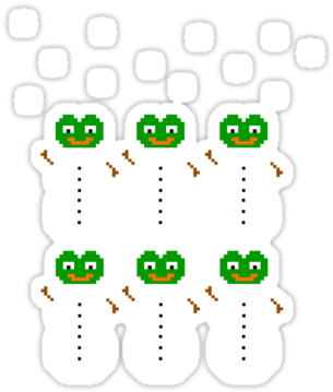 Download Winter Pepe Cross Stitch Sticker - Symmetry PNG Image with No ...