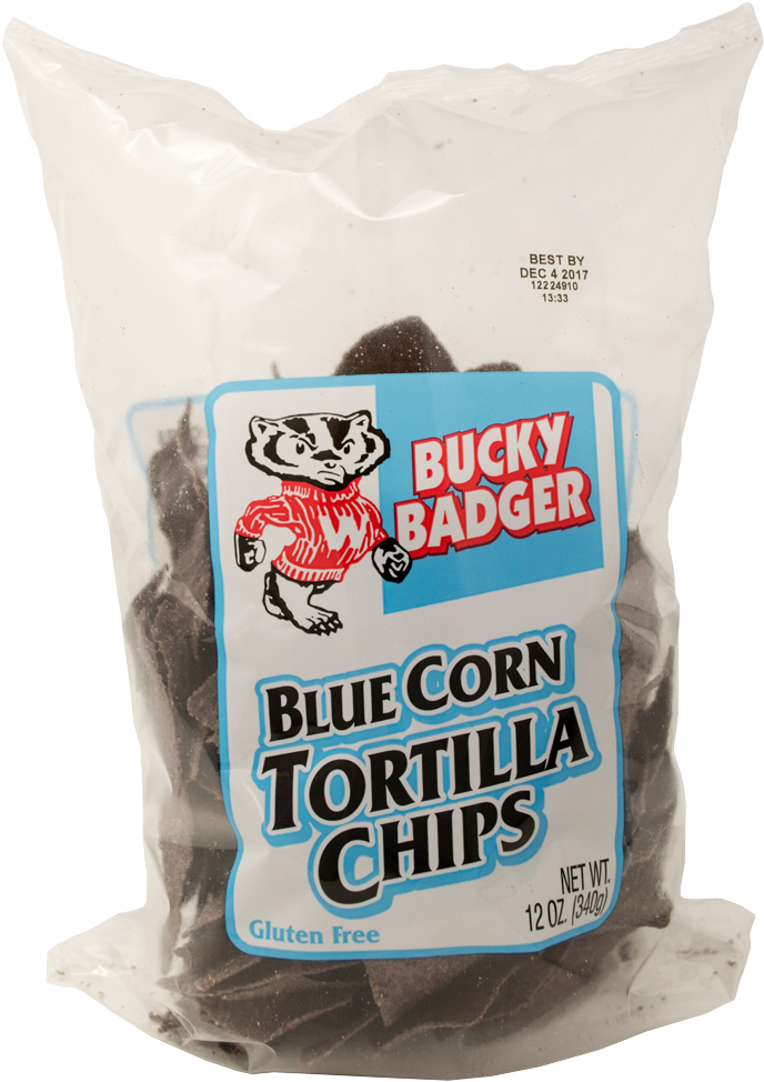 Download Bucky Badger Blue Corn Tortilla Chips - Blue Corn PNG Image ...