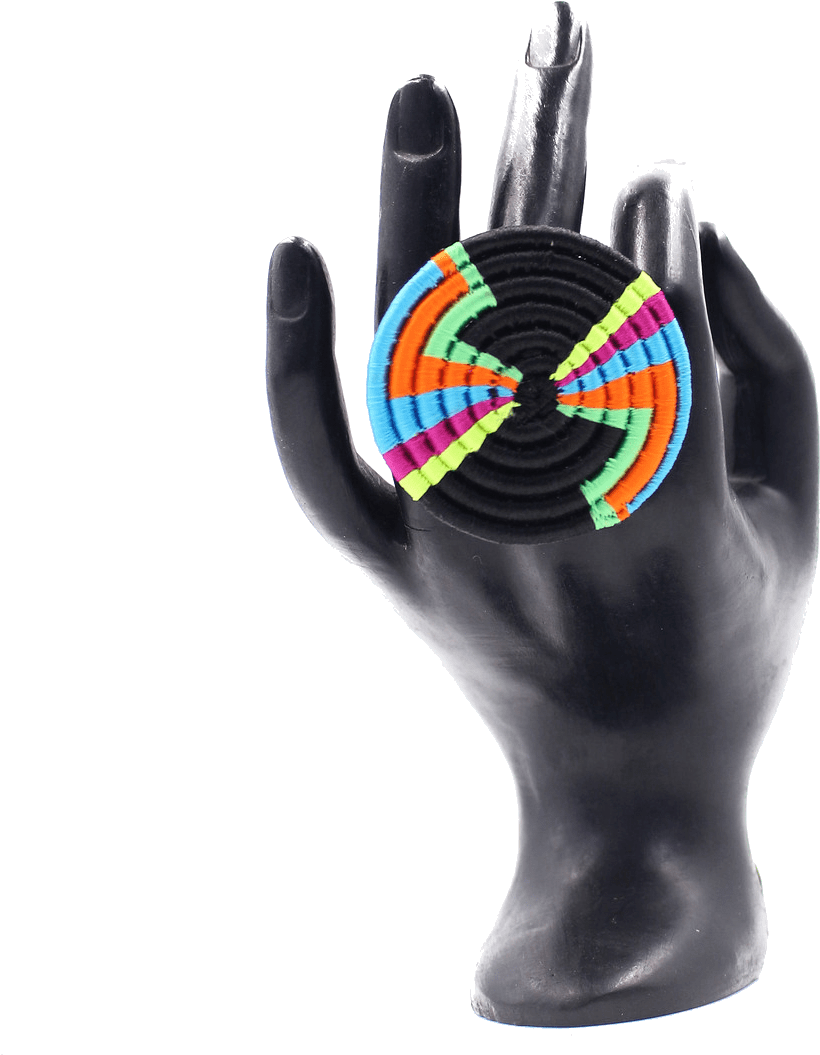 Download Hand Woven Color Burst Ring - Leather PNG Image with No ...