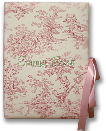Download Pink Toile Personalized Baby Memory Book PNG Image with No ...