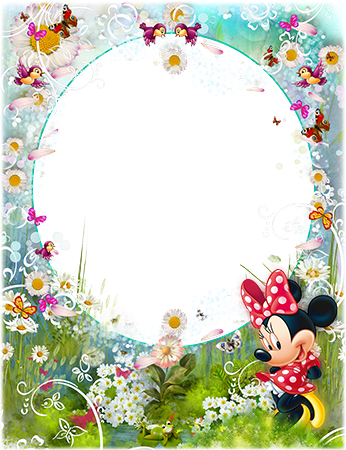 Download Minnie Mouse And Chamomiles - Frames Minnie PNG Image with No ...