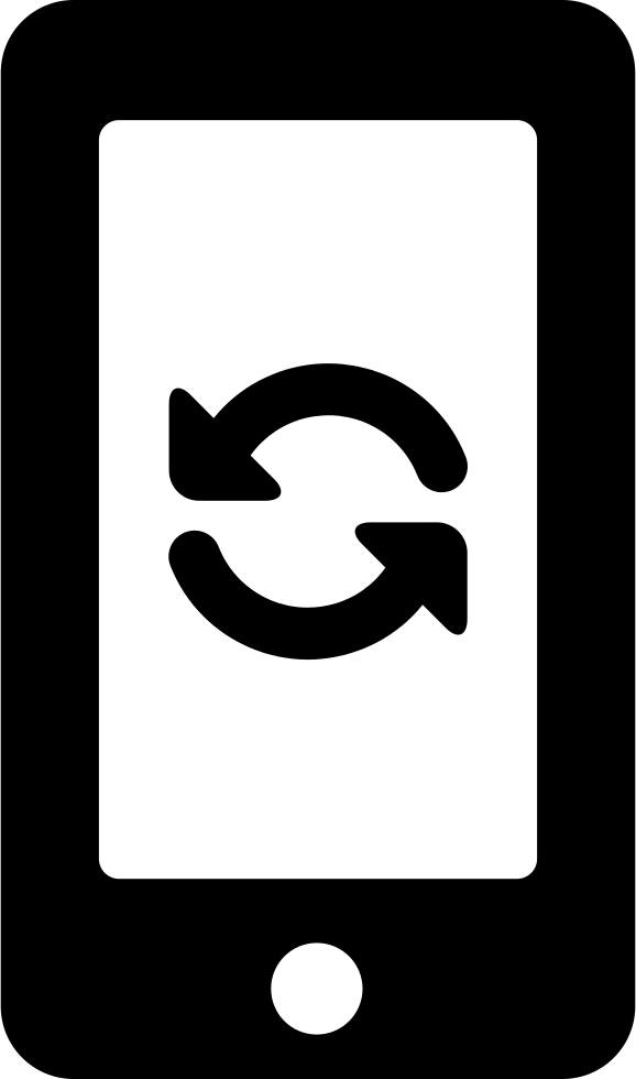 Download Refresh Circular Arrows Couple Symbol On Phone Screen - Icon ...