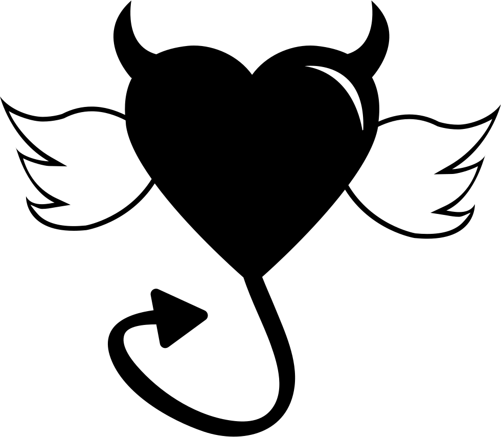 Download Devil Heart With Wings Comments - Angel With A Devil Tail PNG ...