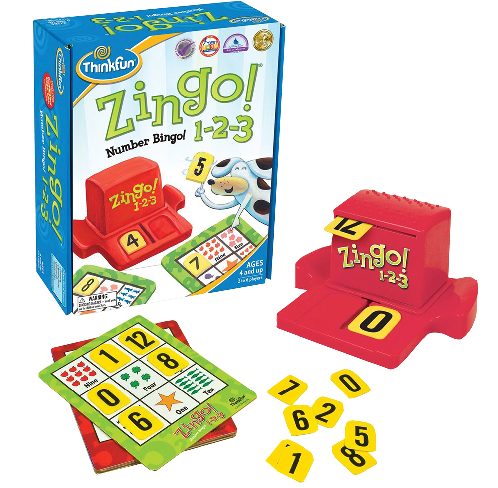 Download Zingo 1 2 - Think Fun Zingo 1-2-3 Number Bingo PNG Image with ...