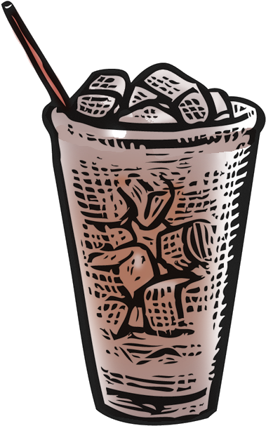 Hot Enough For A Nice Iced Coffee - Iced Coffee Illustration Png - Free ...