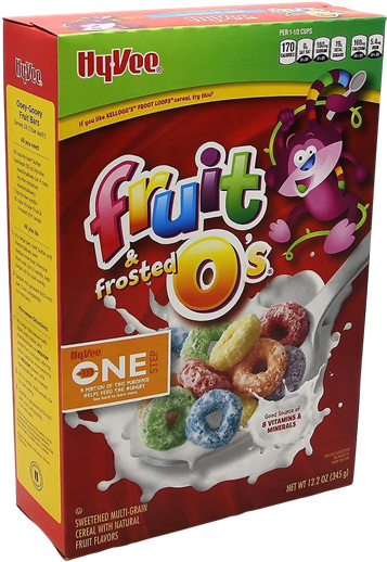 Download Hy-vee Fruit & Frosted O's Cereal - Breakfast Cereal PNG Image ...