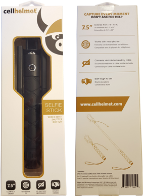 Download Cellhelmet Selfie Stick Packaging - Cellhelmet PNG Image with ...