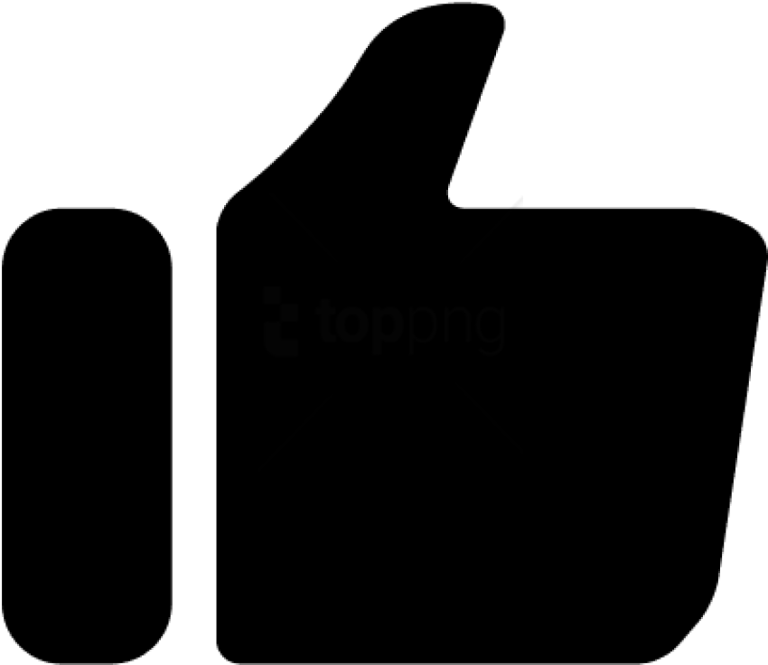 Download Like Symbol For Interface Of Black Hand Shape With - Simbolo ...