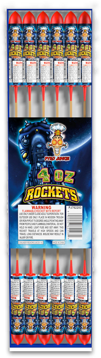 Download 4 Oz Rockets - Pyro Junkie Fireworks PNG Image with No ...