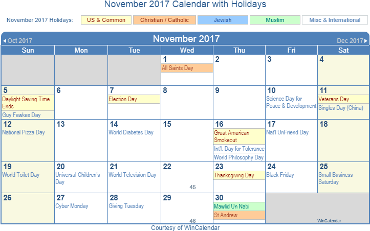 Download Download Calendar Above As A Picture - November 2018 Holiday ...