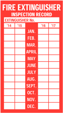 Fire Extinguisher Inspection Tag Template Fire Extinguisher ...