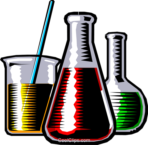 Pyrex Beakers Royalty Free Vector Clip Art Illustration - Physique ...