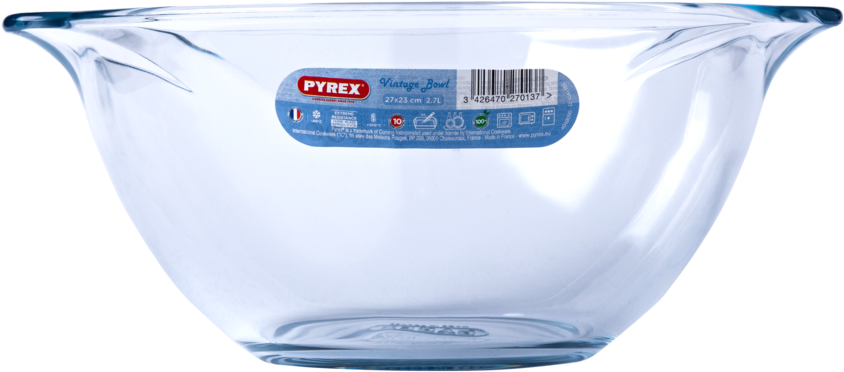 Pyrex Classic Vintage Bowl - Label - Free Transparent PNG Download - PNGkey