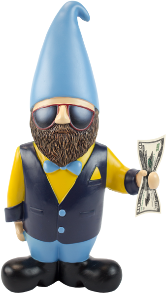 Gnick Holding A 10 Dollar Bill - Money Gnome - Free Transparent PNG ...
