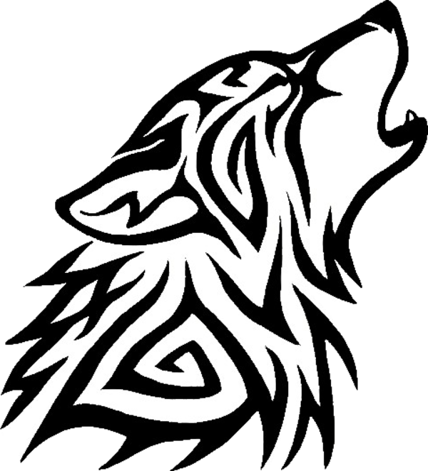 Tribal Wolf Png - Howling Tribal Wolf - Free Transparent PNG Download ...