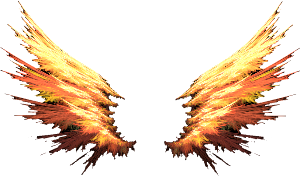 Fire Wings Red Orange Colorful Cute Badass Cool - Fire Wings ...