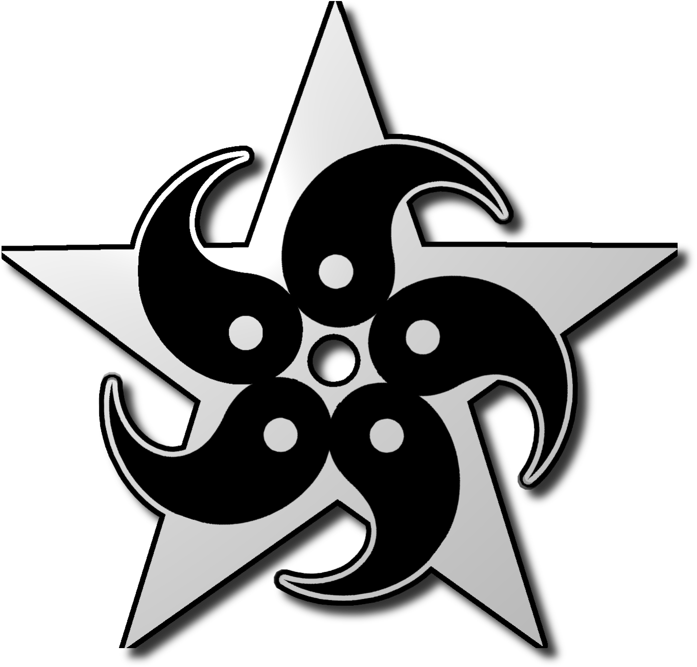 Download Yin Yang Barnstar - Yin Yang Star Symbol PNG Image with No ...