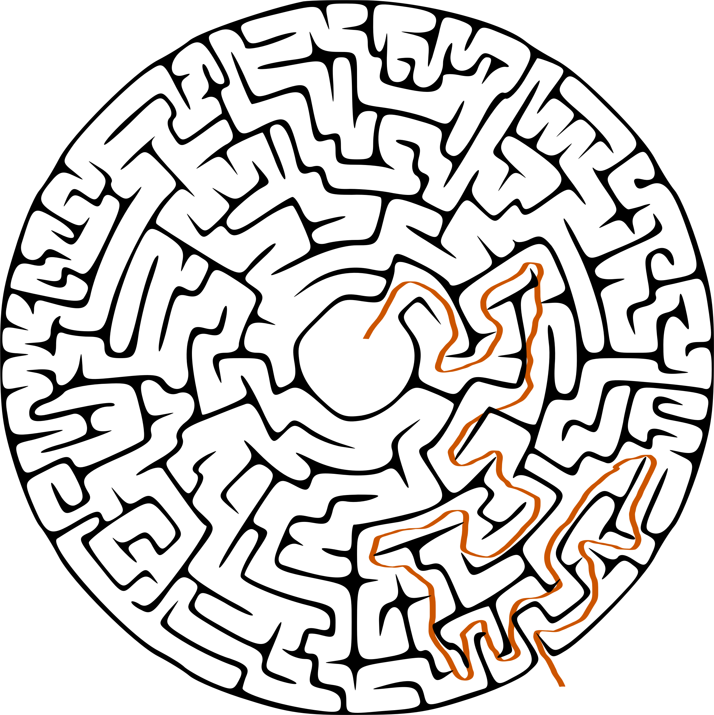 Download This Free Icons Png Design Of Circular Maze Solution PNG Image ...